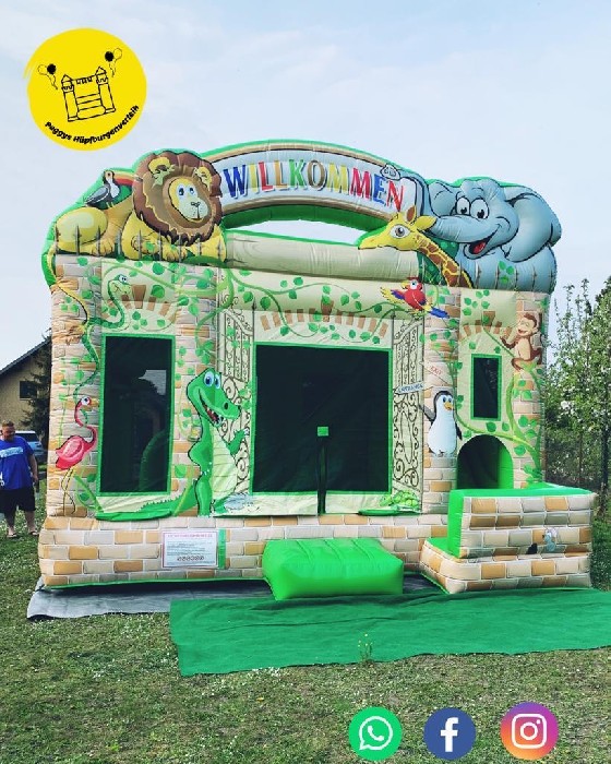 Hüpfburg Zoo mit Rutsche :: Peggys Huepfburgenverleih